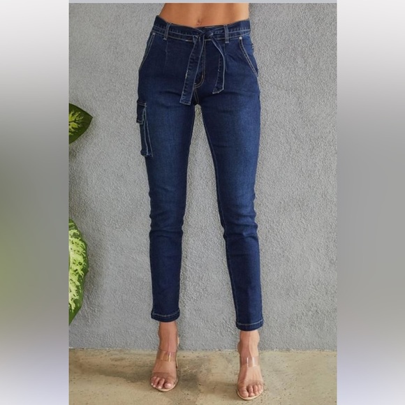 Venti6 | Pants & Jumpsuits | Six Denim Brand Denim Blue Cargo Pants ...
